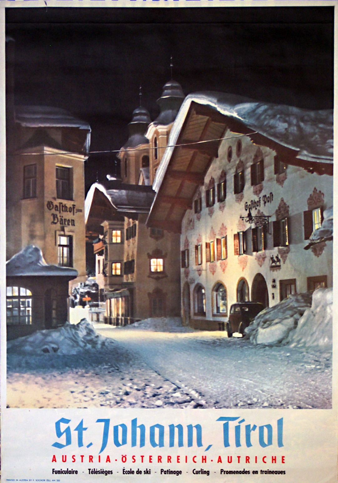 Original authentic vintage poster - Title: 'St. Johan, Tirol' - sold