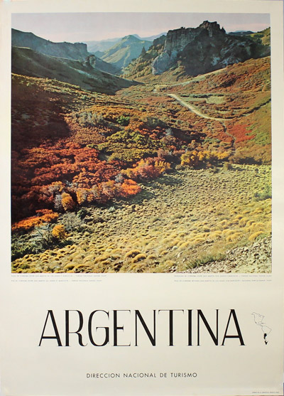 Original authentic vintage poster - Title: 'Argentina - Pass of Cordoba ...