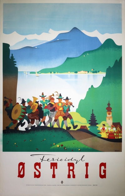 Original authentic vintage poster - Title: 'Austria' designed by Kosel ...