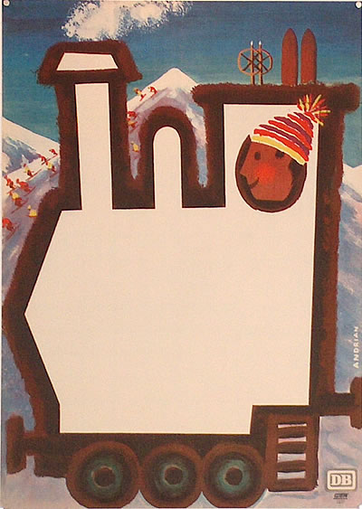 Original authentic vintage poster - Title: 'DB - Ski' designed by ...