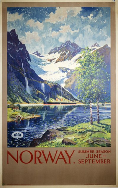 Original authentic vintage poster - Title: 'Norway - Summer Season ...