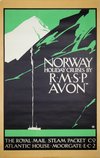 Original authentic vintage poster - Title: 'Norway Holiday Cruises RMSP ...