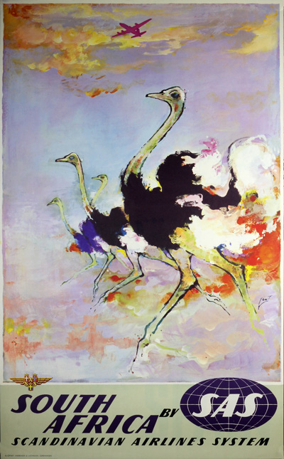 Original authentic vintage poster - Title: 'by SAS - South Africa ...