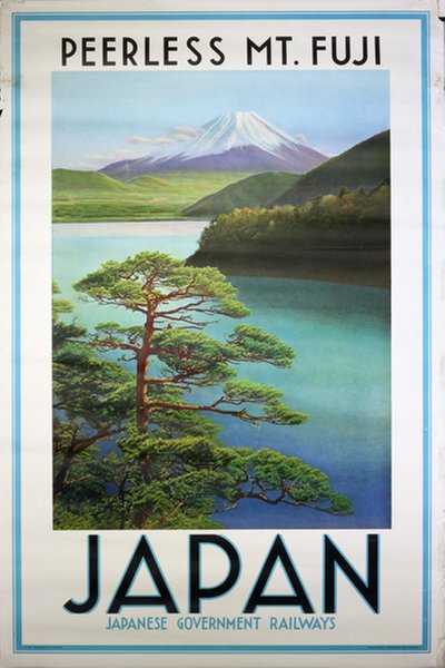 Original authentic vintage poster - Title: 'Japan Mt. Fuji - Japanese Government Railways ' - sold