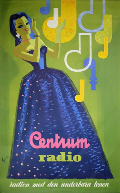 Original authentic vintage poster - Title: 'Centrum Radio' - sold