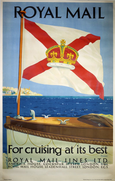 Original authentic vintage poster - Title: 'Royal Mail - for cruising ...