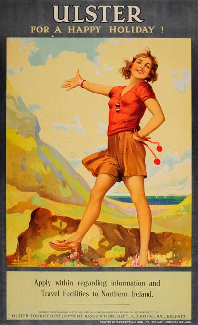 Original authentic vintage poster - Title: 'Ulster - Ireland' designed ...