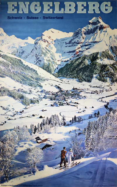 Original authentic vintage poster - Title: 'Engelberg Schweiz ...