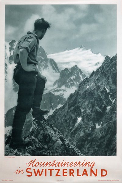 Mountaineering in Switzerland (1934) - Original Vintage Poster | PosterTeam