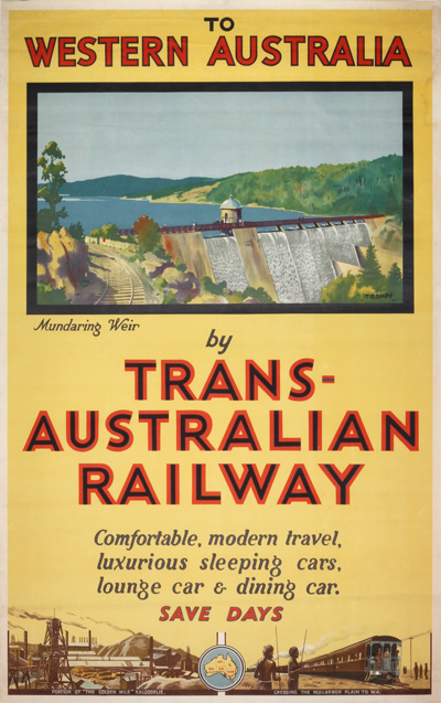 Original authentic vintage poster - Title: 'Western Australia Trans ...