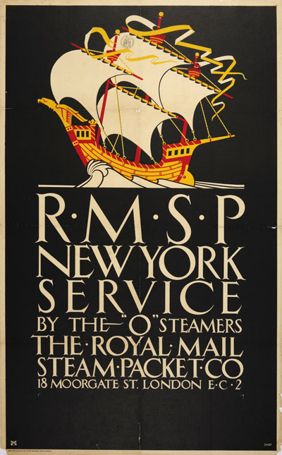 Original vintage poster: R.M.S.P New York Service designed by Shepherd ...