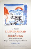 Original authentic vintage poster - Title: 'Lapp Marknad Jokkmokk ...