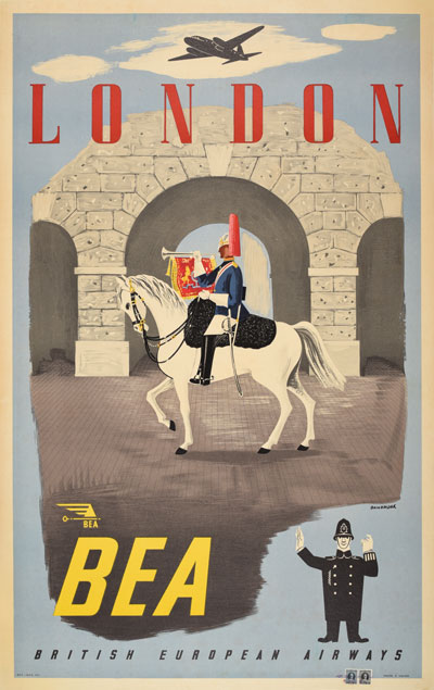Original authentic vintage poster - Title: 'BEA London' designed by ...