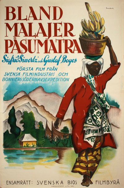 Bland Malajer på Sumatra (1925) - Original Vintage Poster | PosterTeam