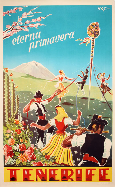 Ténérife Eterna Primavera (1958) - Original Vintage Poster | PosterTeam