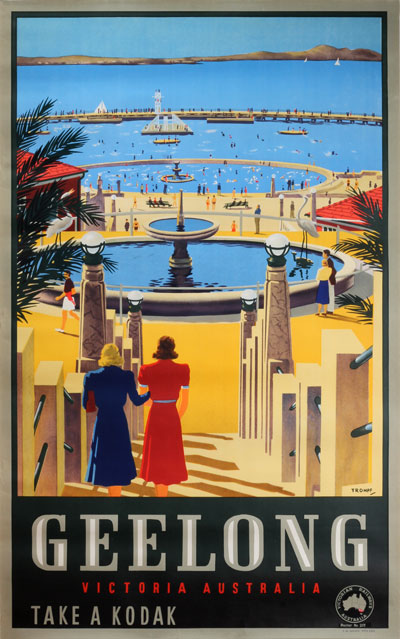 Original vintage poster: Geelong Victoria Australia designed by Trompf ...