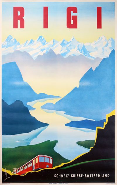 Original authentic vintage poster - Title: 'Rigi - Switzerland ...