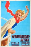 Original authentic vintage poster - Title: 'Italia Cosulich Line ...