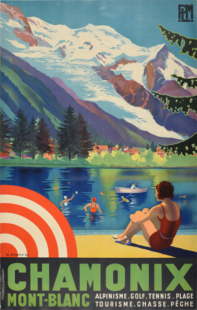 Chamonix Mont-Blanc (1936) - Original Vintage Poster | PosterTeam