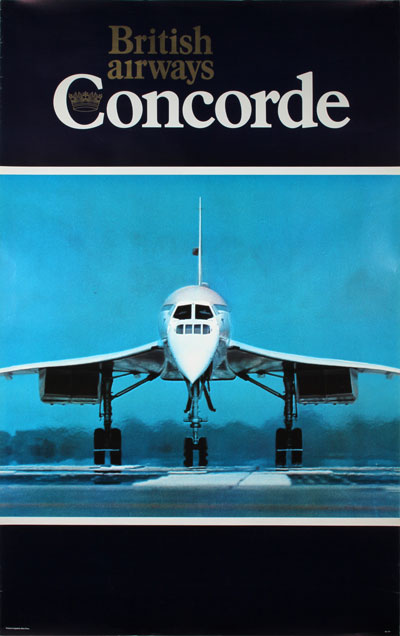 British Airways: Concorde (1970s) - Original Vintage Poster | PosterTeam