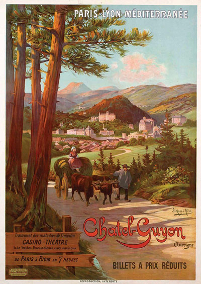 Original authentic vintage poster - Title: 'Chatel-Guyon Paris-Lyon-Méditerranée' designed by ...