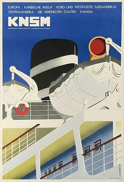 Original authentic vintage poster - Title: 'KNSM Koninklijke ...