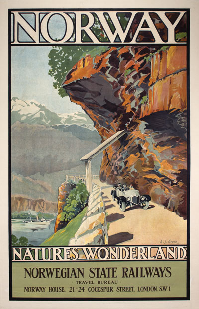 Norway Natures Wonderland (1930s) - Original Vintage Poster | PosterTeam