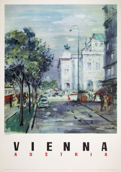 Original authentic vintage poster - Title: 'Vienna Austria' designed by ...