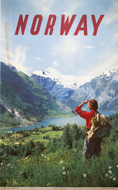 Original authentic vintage poster - Title: 'Norway 1956 Geiranger Fjord ...