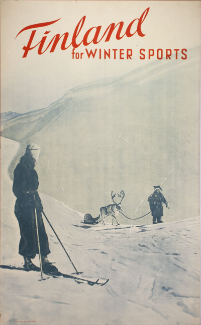 Finland for Winter Sports Lapland (1930s) - Original Vintage Poster ...