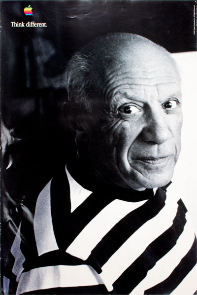 Original authentic vintage poster - Title: 'Think Different Pablo Picasso' - sold