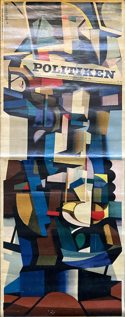 Original authentic vintage poster - Title: 'Politiken' designed by ...