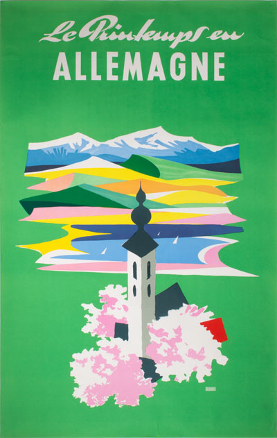Original authentic vintage poster - Title: 'le Printemps en Allemagne ...