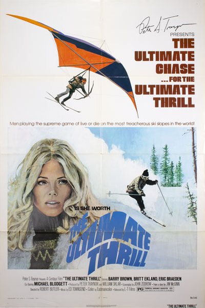 Original vintage poster: The Ultimate Thrill designed by John Solie sold