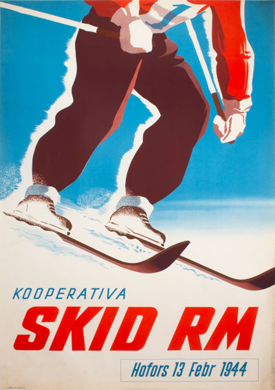 Original authentic vintage poster - Title: 'Kooperativa Skid RM Hofors ...