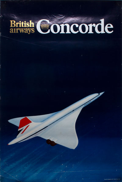 Original authentic vintage poster - Title: 'British Airways Concorde ...