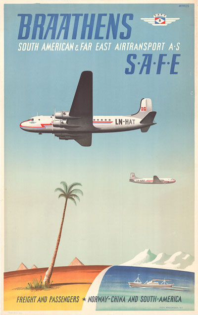 Braathens South American and Far East Air Transport (1949) - Original ...
