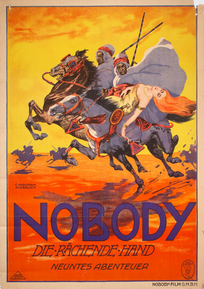 Original authentic vintage poster - Title: 'Nobody - Die rächende Hand ...