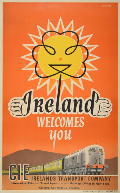 Ireland welcomes you (1960s) - Original Vintage Poster | PosterTeam