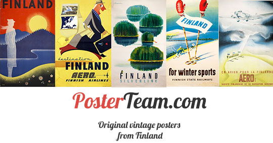 Original vintage posters from Finland for sale at posterteam.com
