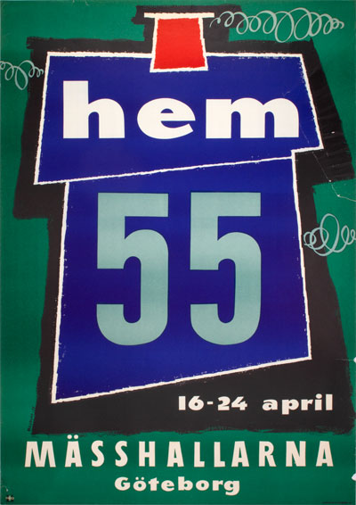 Original authentic vintage poster - Title: 'Hem 55 Göteborg' designed ...