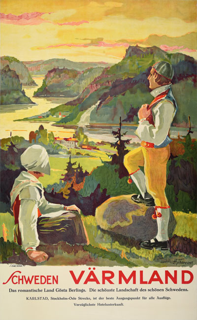Original authentic vintage poster - Title: 'Schweden Värmland' designed ...