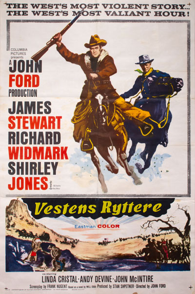 Original authentic vintage poster - Title: 'Vestens Ryttere (Two Rode ...