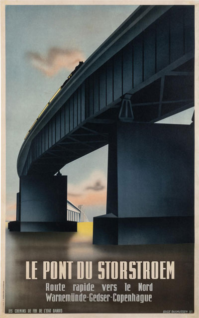 Original authentic vintage poster - Title: 'Le Pont du Storstroem ...