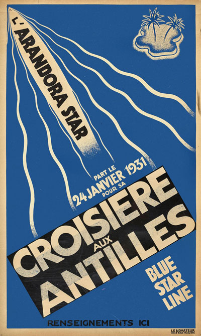 Original authentic vintage poster - Title: 'Croisière aux Antilles ...