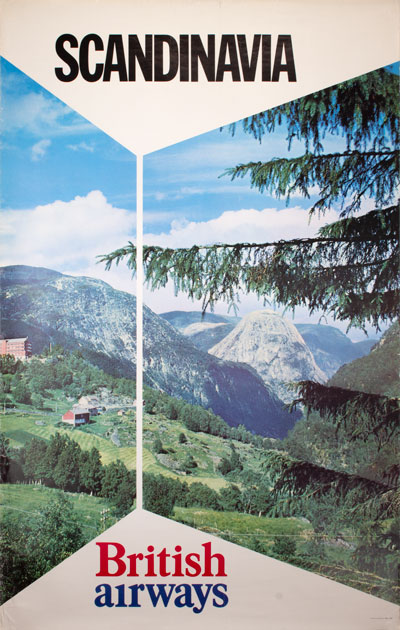 British Airways Scandinavia (1970s) - Original Vintage Poster | PosterTeam