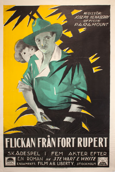 Original authentic vintage poster - Title: 'Flickan från Fort Rupert ...