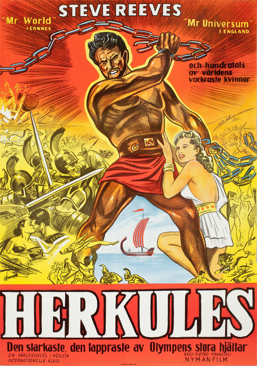 Original authentic vintage poster - Title: 'Herkules (Hercules)' - for sale