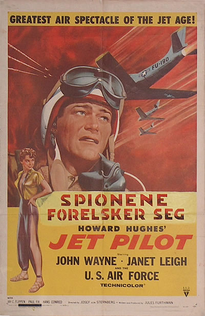 Original authentic vintage poster - Title: 'Jet Pilot - Spionene ...