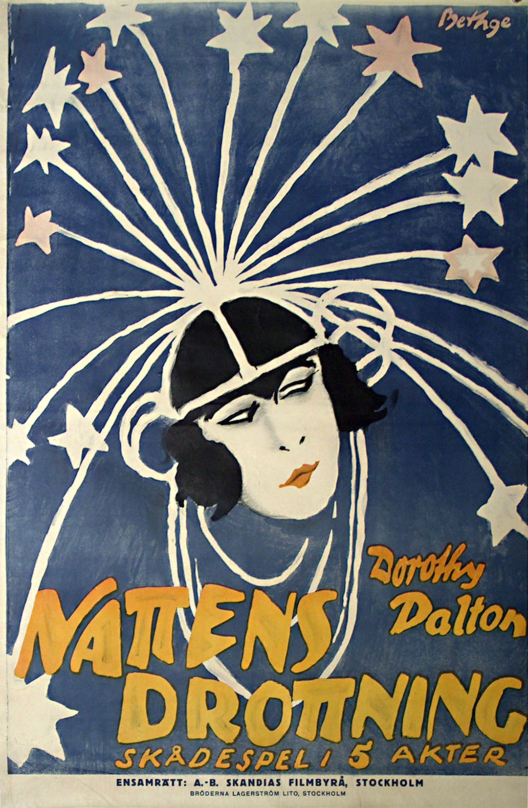 Original authentic vintage poster - Title: 'Dorothy Dalton - Nattens ...